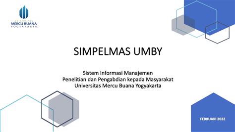Sosialisasi Simpelmas Umby Imam Suharjo Umb Yogya