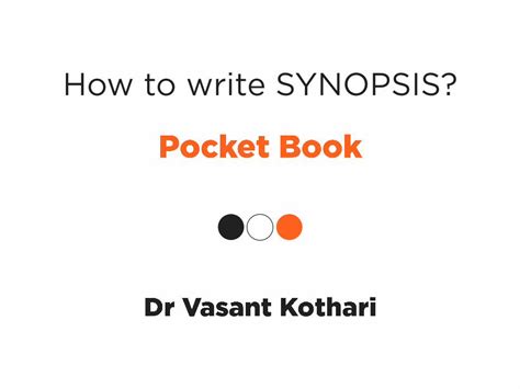 Pdf How To Write Synopsiswp Contentuploads201901