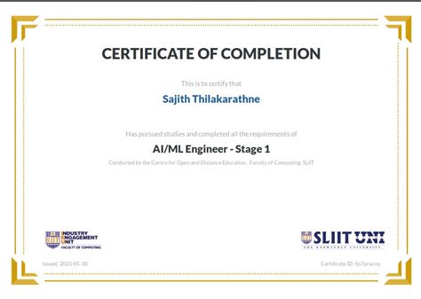 Sajith Madhubashana On Linkedin Sliit Artificialintelligence Machinelearning Python
