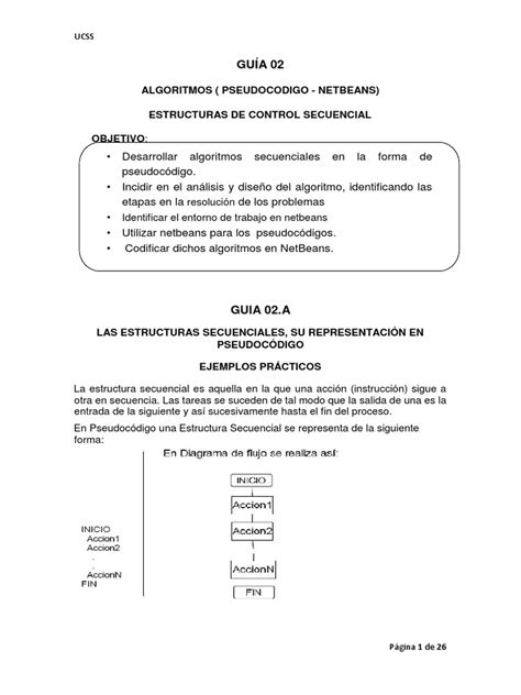 Guía De Algoritmos Secuenciales En Pseudocódigo Y Problemas Propuestos Pdf