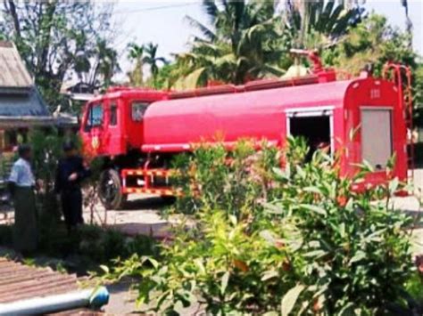 ပေါင်းတည်မြို့နယ်အတွင်းရှိ ကျေးရွာများသို့ မီးသတ်ဦးစီးဌာနမှ သောက်သုံးရေလှူဒါန်းမှု ဆောင်ရွက