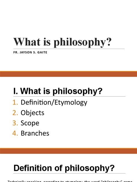 What Is Philosophy Fr Jayson S Gaite Pdf Science Wisdom