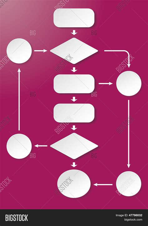 Long Flowchart Purple Vector And Photo Free Trial Bigstock