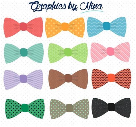Bow Ties Clipart Graphics By Nina