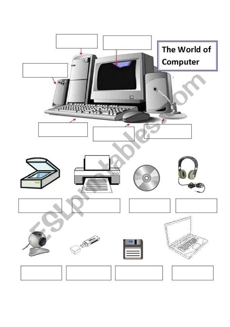 Computers Parts ESL Worksheet By Sunrain Nicole