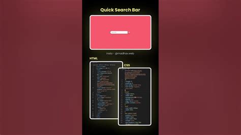 Day 61 Quick Search Bar Html Css Shorts Javascript Youtube