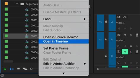 how to open multi camera sequence in timeline in premiere pro