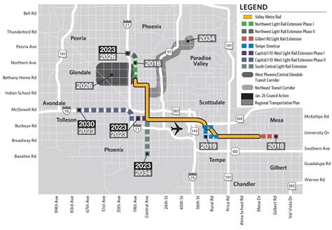 Phoenix Light Rail Map 2017 Shelly Lighting