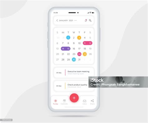 모바일 앱 캘린더 플래너 개념 활동 캘린더 템플릿 Ui Ux 스마트폰 캘린더 일정 의제 연례 계획 회의 응용 프로그램 캘린더 이벤트 약속 이벤트 앱 벡터 폰 달력에 대한