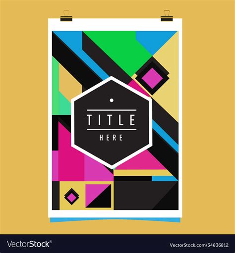 Abstract Colorful Geometric Pattern Background Vector Image