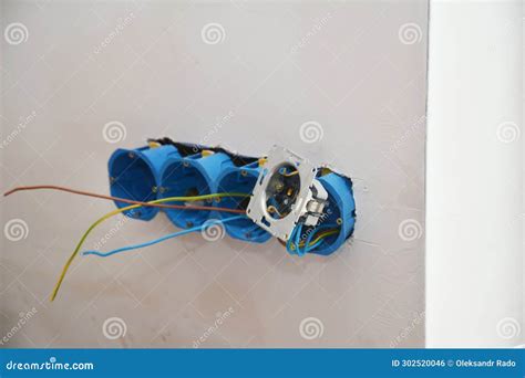 Installing A New Electrical Multi Outlet Socket Receptacle Power Socket Connecting The Wires To