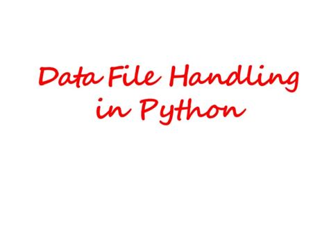 File Handling Python Pptx