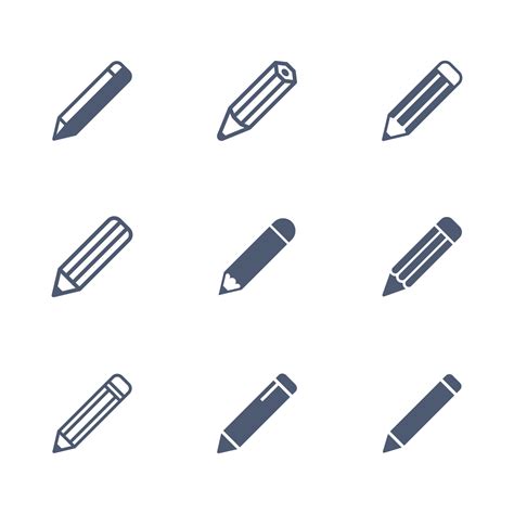Pencil Stationery Icon Vector Template 4646560 Vector Art At Vecteezy