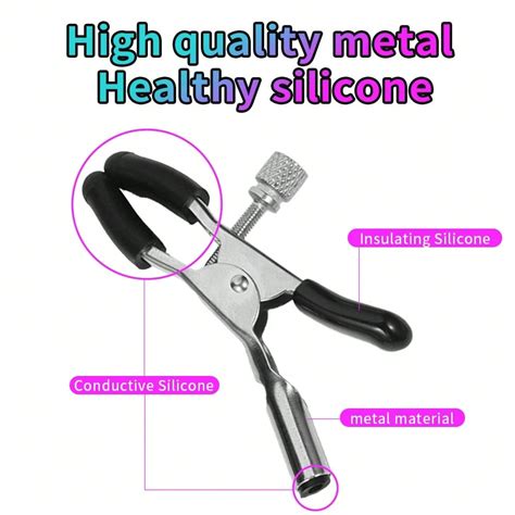 Electric Shock Breast Stimulation Metal Nipples Clamps Labium Clitoris Clips Adult Games Sex