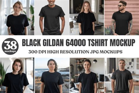 3053 Gildan 64000 Mockup Bundle Designs And Graphics