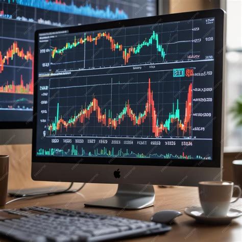 macro shot of a financial graph display highlighting trends and data