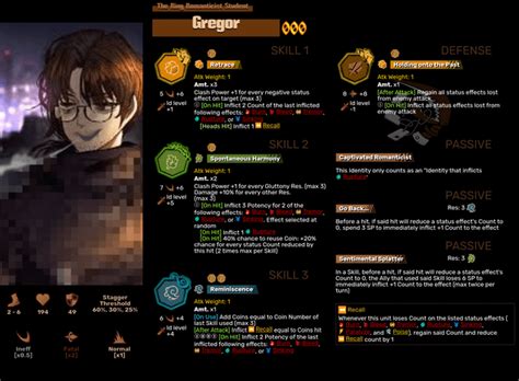 [recall] Effect Ring Romanticist Gregor And Backward Clock Rodion Ids R Limbuscompany