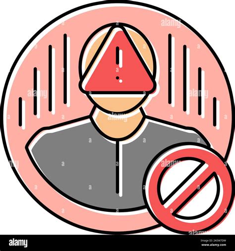 Account Blocked Color Icon Vector Illustration Stock Vector Image Art Alamy