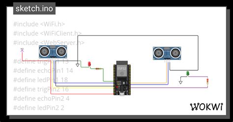 Ultrason With Esp32 Wokwi Esp32 Stm32 Arduino Simulator