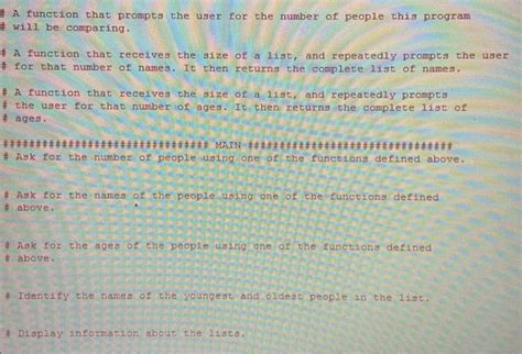 Solved A Function That Prompts The User For The Number Of