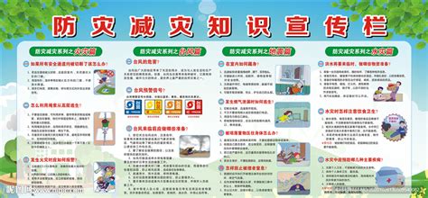 防灾减灾知识宣传栏设计图 展板模板 广告设计 设计图库 昵图网