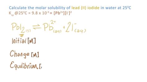 How To Calculate Ksp Given Molar Solubility