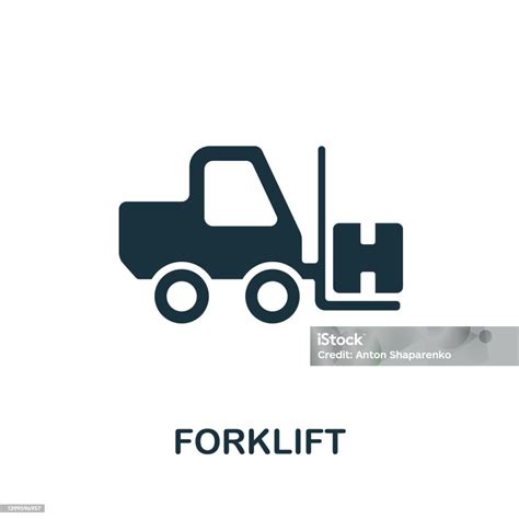 지게차 아이콘입니다 간단한 그림 웹 디자인 템플릿 인포 그래픽 등을 위한 지게차 아이콘 갈림길에 대한 스톡 벡터 아트 및 기타 이미지 Istock