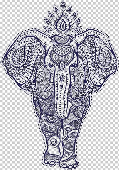 Indian Elephant Illustration Png Free Download Indian Elephant Art