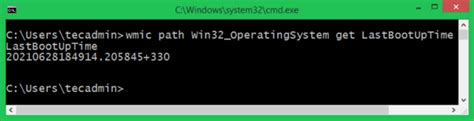How To Check Computer Uptime In Windows TecAdmin