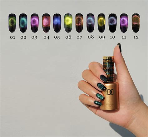 Dnd 5d Cat Eye Full Line 12 Colors 0 5oz Hollywood Beauty Supplies
