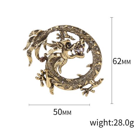 Badu Bg Нови винтидж перлени игли за брошка с дракон метална игла за яка с ревери и брошки