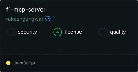 Score Formula One Mcp Server Glama