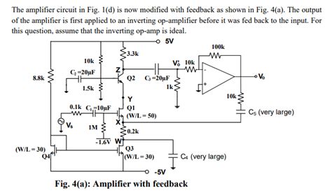 Solved The Amplifier Circuit In Fig D Is Now Modified Chegg