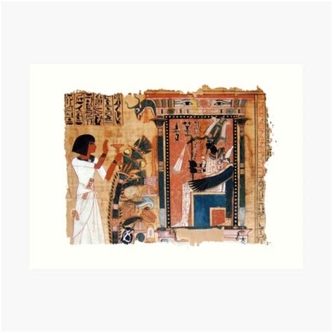 Papyrus Illustration From The Egyptian Book Of The Dead Ilustración