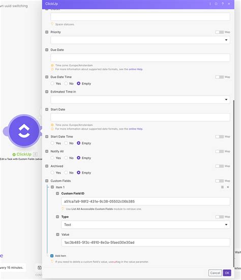 Modify A Custom Field In Clickup Which Uses Uuid Dropdown Label Etc