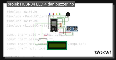 Projek Hcsr04 Led 4 Dan O Copy Wokwi Esp32 Stm32 Arduino Simulator