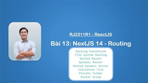 Rj2311r1 Reactjs Bài 13 Next Js 14 Routing Youtube