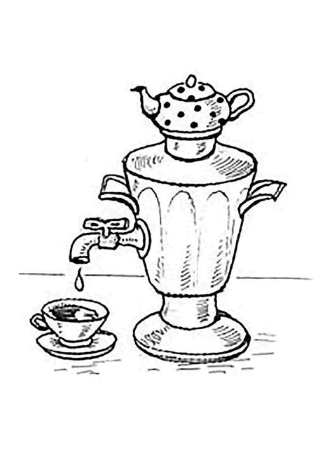 Раскраски раскраска самовар Разукраска раскраска самовар Красивые