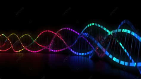검은 색의 화려한 무지개 Dna 가닥 다른 색상의 스테레오 스트립의 3d 그림 단순화 된 파란색 Dna 라인 고화질 사진 사진 배경 일러스트 및 사진 무료 다운로드
