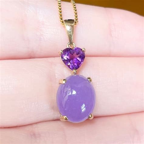 Purple Jade Earrings Etsy