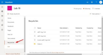 Using The SharePoint Recycle Bin Complete Guide LazyAdmin