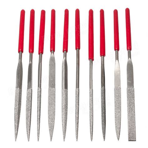 10pcs Diamond File Needle Handle Files Abrasive Tool Needle Handle