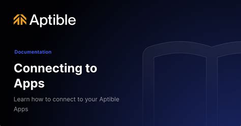 connecting to apps aptible