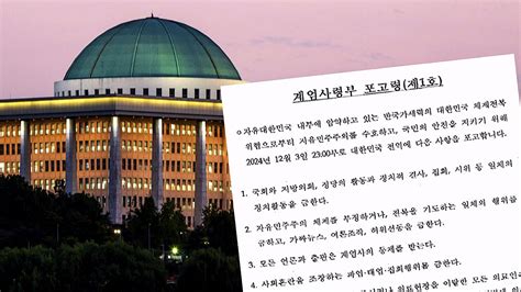 대의민주주의 권력 분립 원칙 위반…포고령 위헌 결론 네이버 Tv