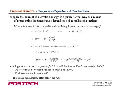 Phase Transformations General Kinetics Byeongjoo Lee Postech Mse