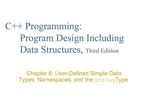 Ppt C Programming Program Design Including Data Structures Third