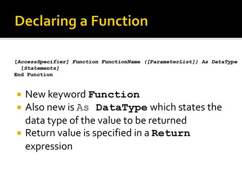 procedures and functions ppt download