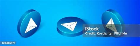 파란색 배경에 격리된 동면 형상 테트라헤드론 아이콘 추상 적 모양입니다 기하학적 장식 파란색 원 버튼입니다 벡터 0명에 대한 스톡 벡터 아트 및 기타 이미지 Istock