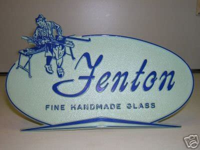 Vintage Fenton Glass 1950s Logo Sign 28633698