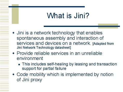 An Introduction Of Jini Technology How Can Jini